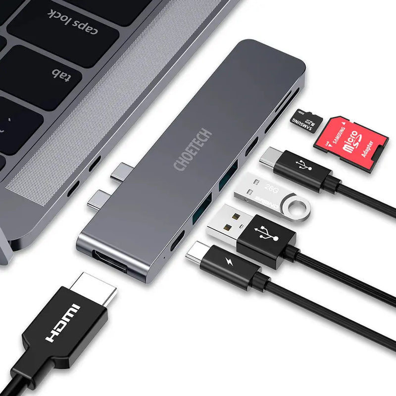 Choetech 7 in 1 USB-C Multiport Adapter - TeckPot